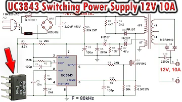 UC3843 PWM Controller: Pinout, Datasheet and Uses