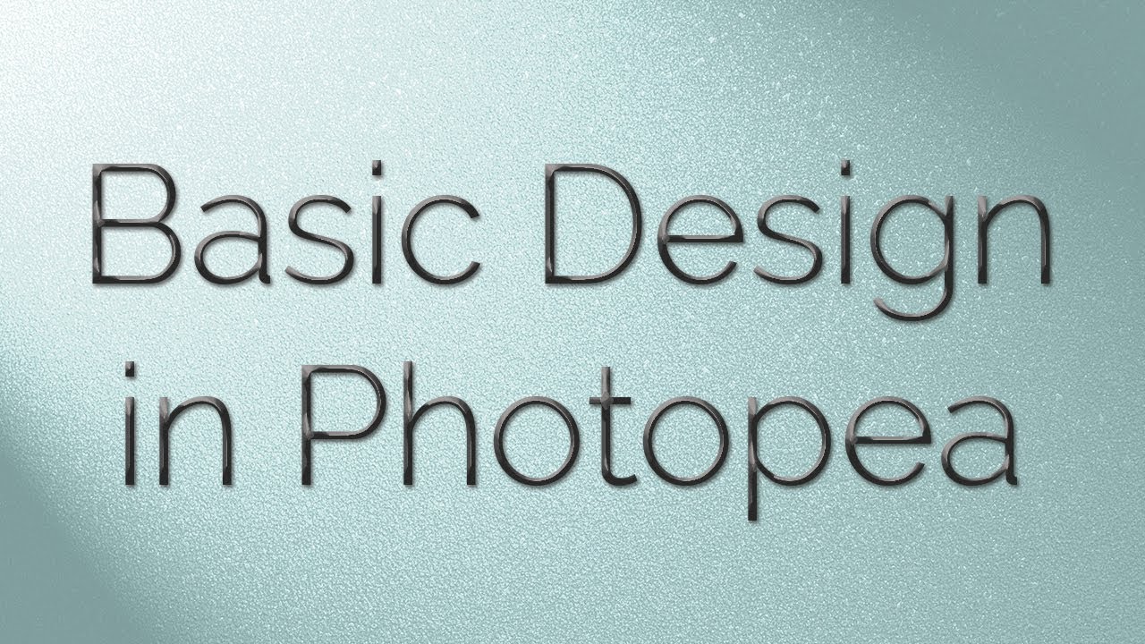 Basic Design in Photopea - YouTube