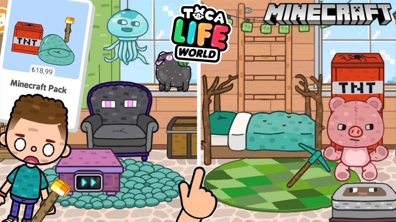 Mİnecraft In Toca Boca 😳 New Home Designer Pack Toca Life World