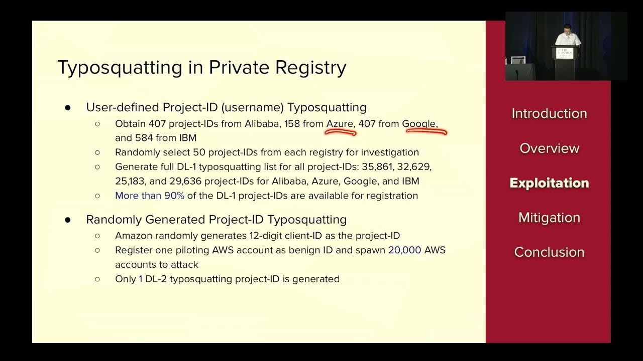 USENIX Security '22 - Exploring the Unchartered Space of Container Registry Typosquatting - YouTube