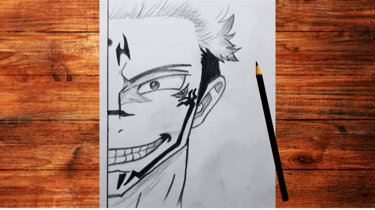 How to draw anime Sukuna step by step | Titoo art - YouTube