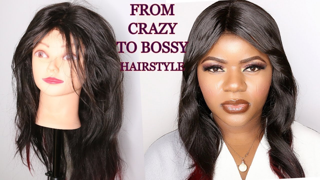 HOW TO STYLE YOUR WEAVE || FROM CRAZY TO BOSSY HAIRSTYLE. - YouTube