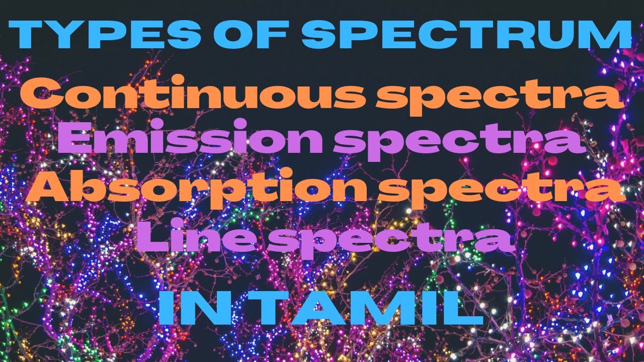 Types of spectrum-continuous spectra, emmision spectra, absorption ...