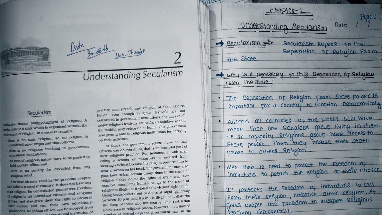 CBSE Notes Class 8 Civics Chapter 2 Understanding Secularism notes In Discription YouTube cbse-notes-class-8-civics-chapter-2-understanding-secularism-notes-in-discription-youtube