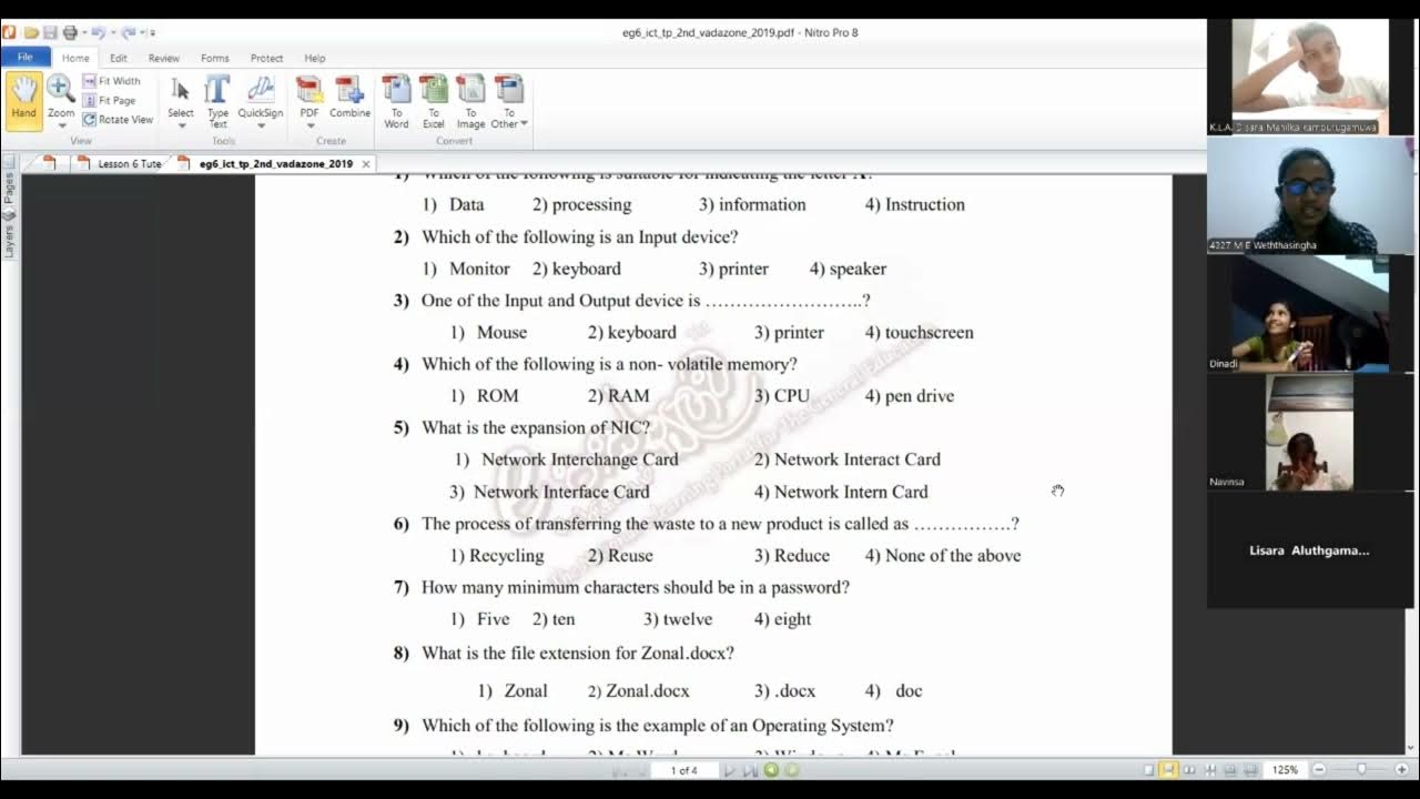 Grade 6 ICT Paper Discussion |Recording 2024.11.07 @ApeICTPanthiya-ByMaduka#onlineclass - YouTube