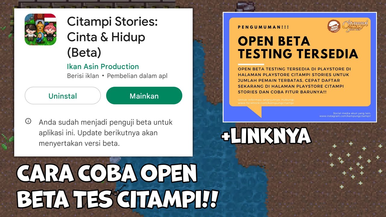 Cara Main Versi Beta Citampi Stories!! Citampi Stories Open Beta Tes ...