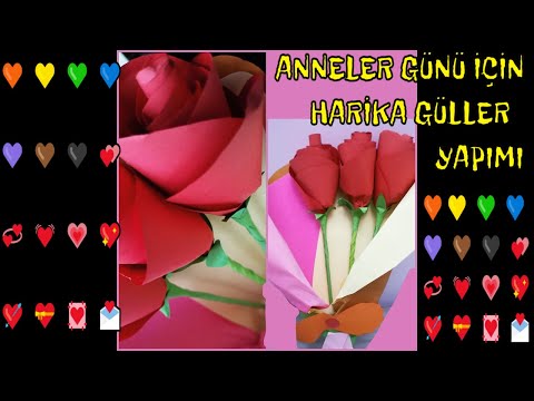 💌🌹🌹 ANNELER GÜNÜ HEDİYESİ EVDE GÜL NASIL YAPILIR 🌹🌹💝💌