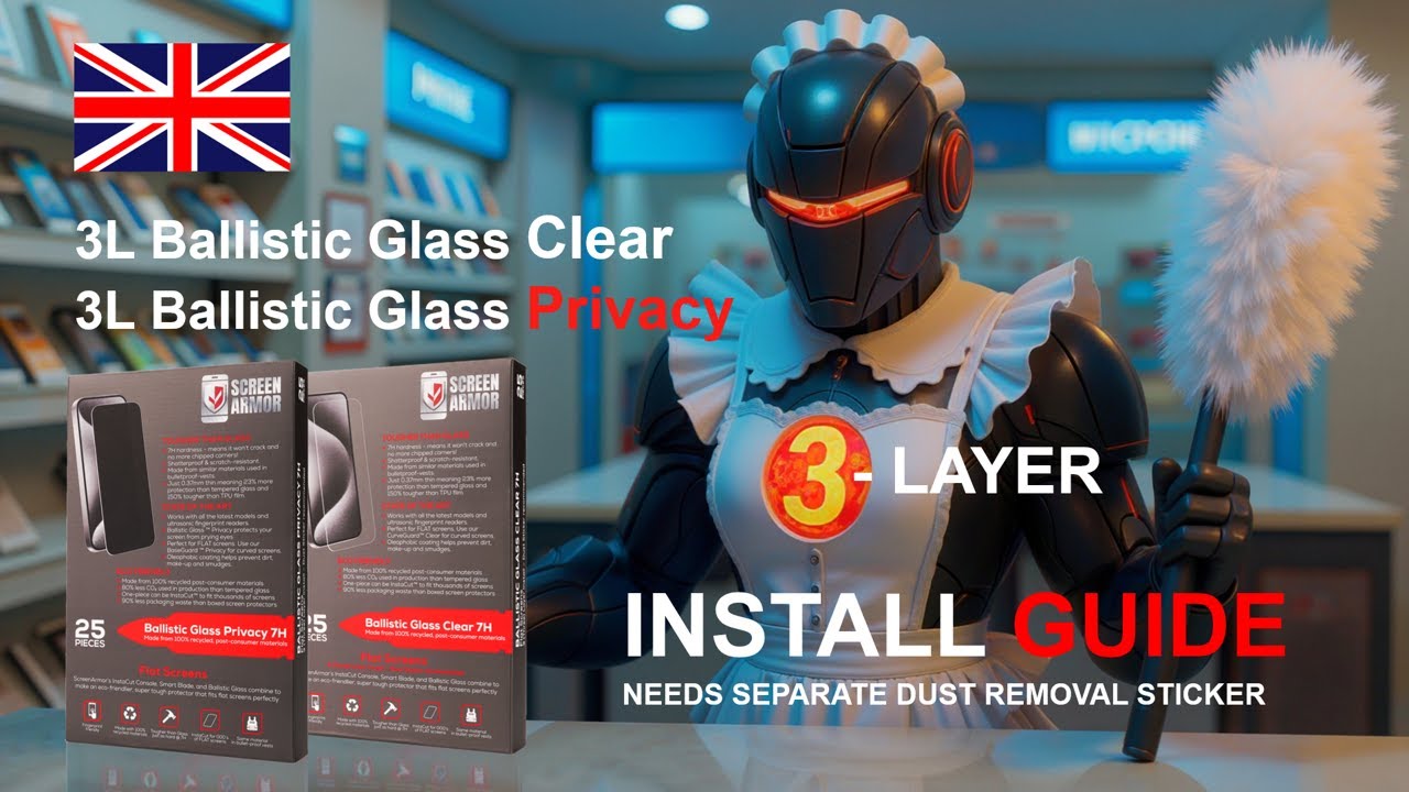 How to install 3 Layer Ballistic Glass Clear & Privacy - YouTube