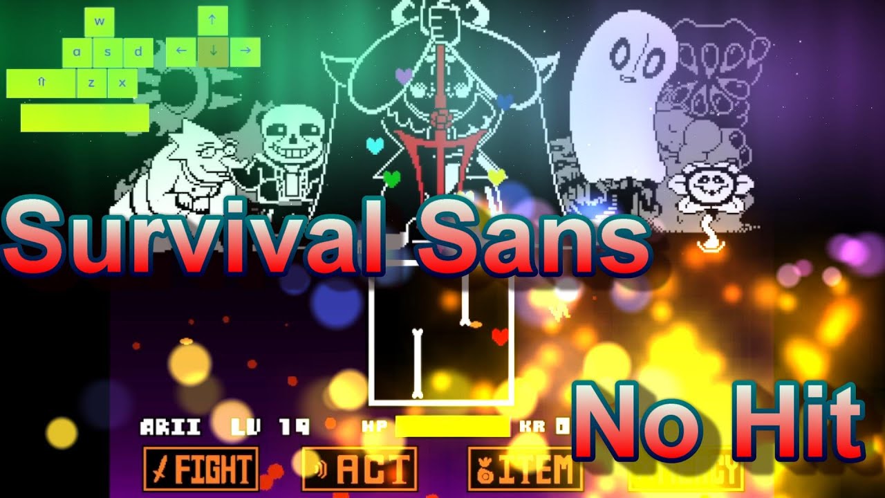[UNDERTALE AU] Sans Fight but it's a Survival Fight 「No Hit」 - YouTube