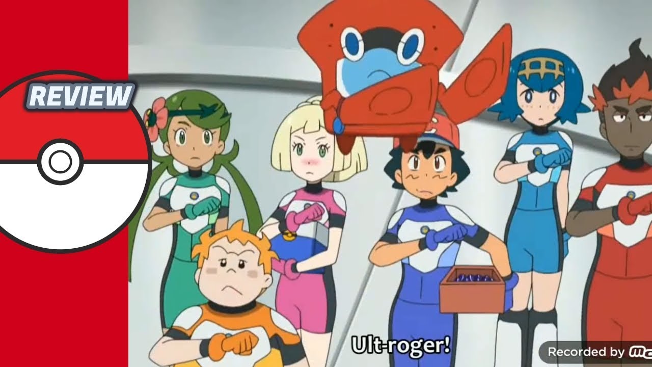 pokemon sun and moon anime review ep 61 ultra gardians troopers - YouTube