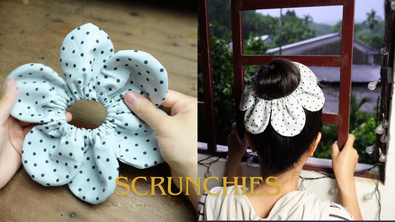 How to sew flower-shaped scrunchies - simple and beautiful | Yuu Pham ...