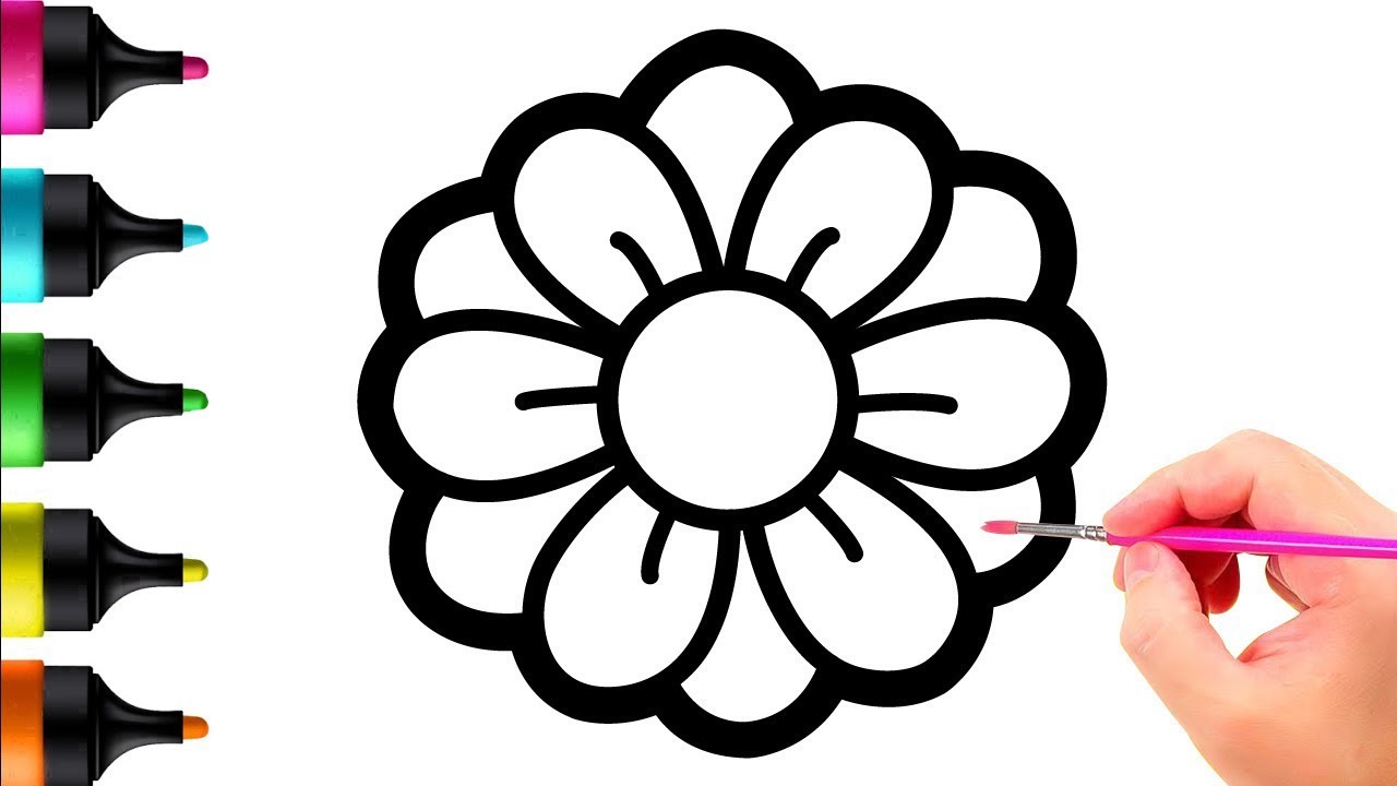 Blooming Fun: How to Draw and Paint a Flower for Kids and Toddlers ...