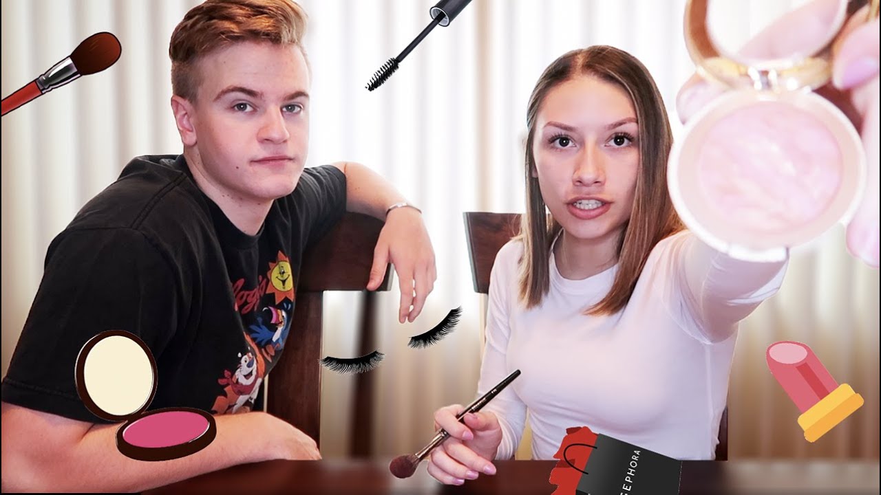 DOING MY BOYFRIEND'S MAKEUP! *CUTE* - YouTube