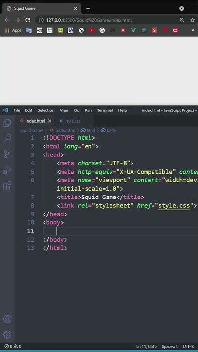 SQUID GAME using HTML & CSS #shorts - YouTube