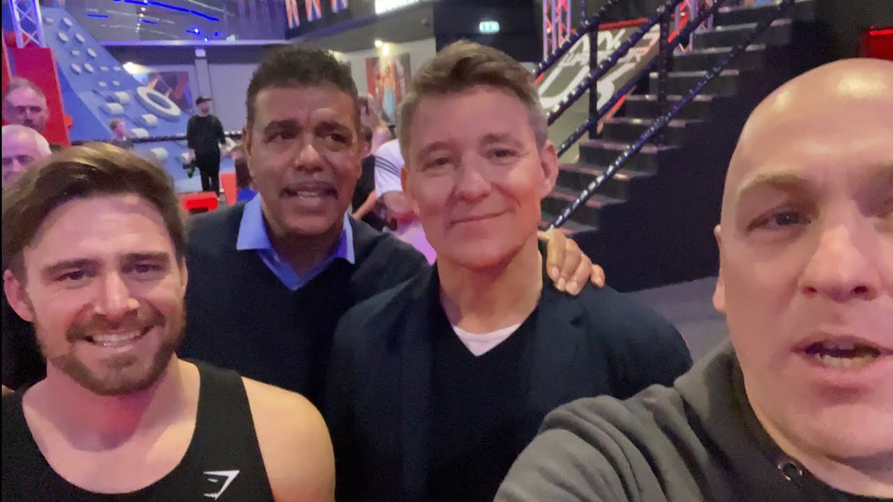 Ninja Warrior UK. Interview with Corbin Mackin & Hosts Ben Shepherd and ...