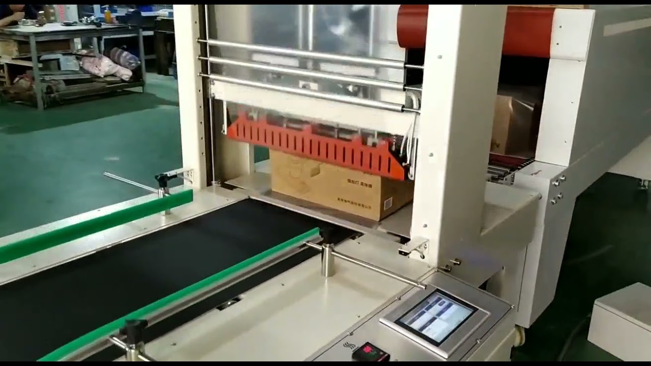 Carton box shrink wrap packing machine tfz6540+bs6040pe - YouTube