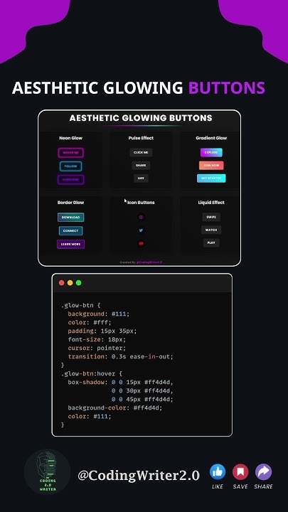 🔥 Just 1 line of CSS turned a boring button into glowing UI magic - YouTube