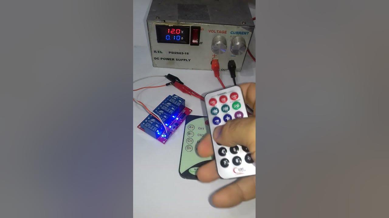 4 Channel 12v IR Controlled Relay Board works with Arduino IR remote ...
