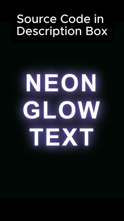 How to Create a Stunning Neon Text Effect with HTML and CSS #short #htmlanimation #cssanimation ...