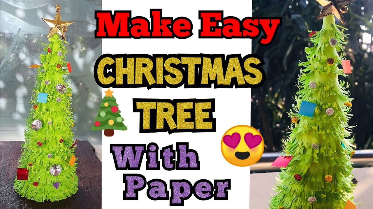 How To Make Christmas Tree With Paper Paper Christmas Tree Easy Christmas Tree Making Ideas how-to-make-christmas-tree-with-paper-paper-christmas-tree-easy-christmas-tree-making-ideas