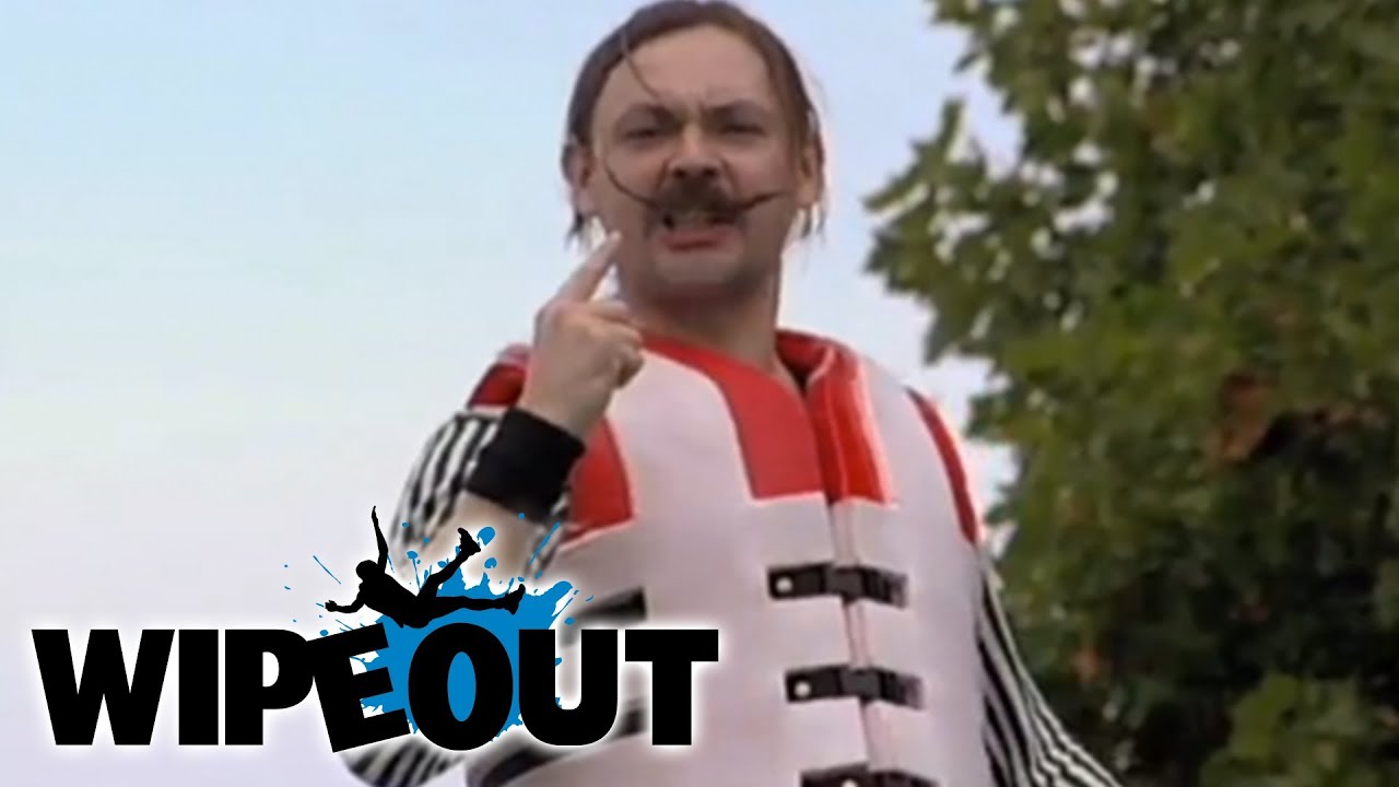 Slap Stick Moustached Gentlemen Slammed | Wipeout - YouTube