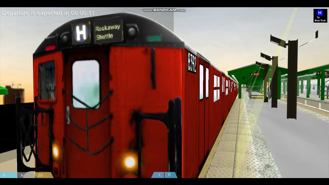 Openbve R30 Redbird H train departing at West New York New Jersey - YouTube