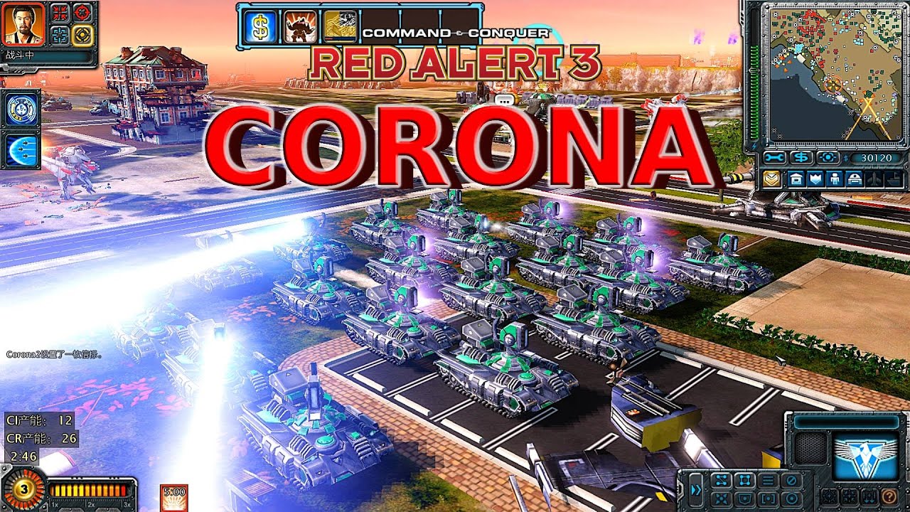 Red Alert 3 Corona MOD Allies in PVE MAP | Attack Range Matter! - YouTube