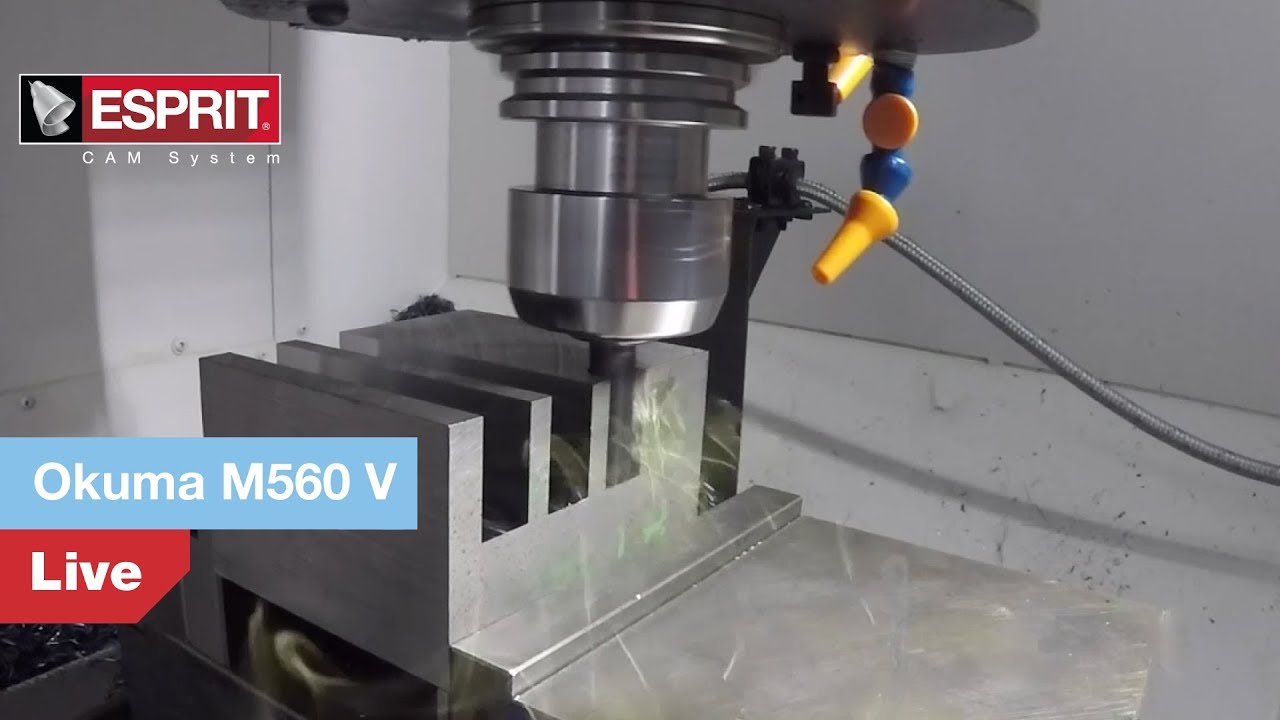 ESPRIT CAM - ProfitMilling - Okuma Genos M460 VE - YouTube