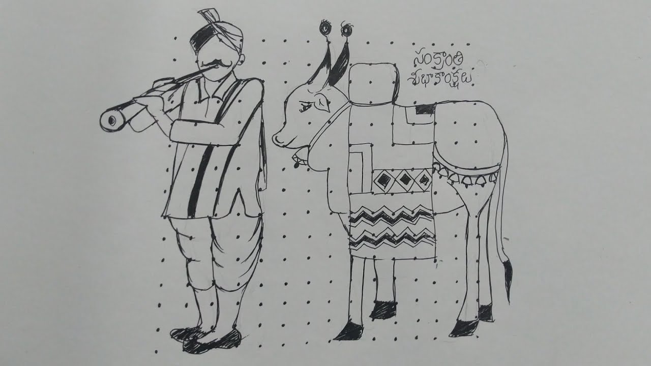 Sankranthi muggulu//sankranti gangiredhu muggu//easy sankranthi rangoli ...