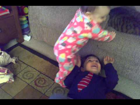 Amber tickles her BoBo