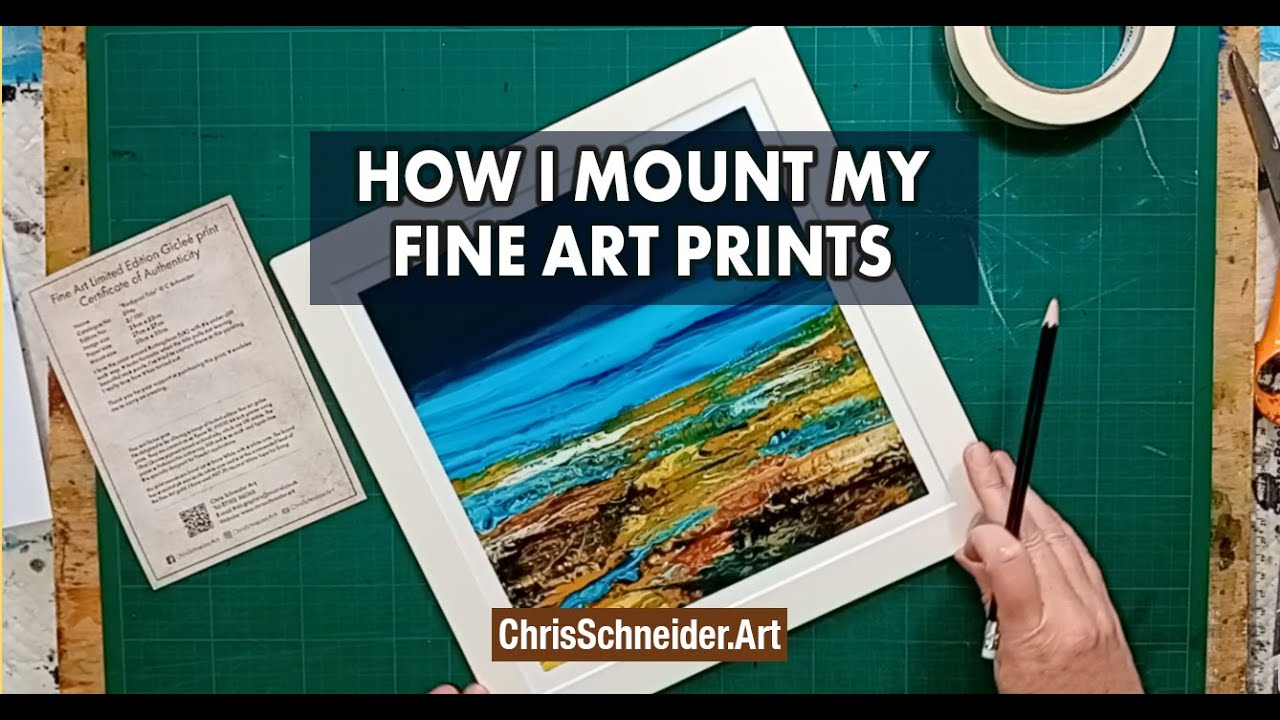 182 How I mount my fine art prints - YouTube