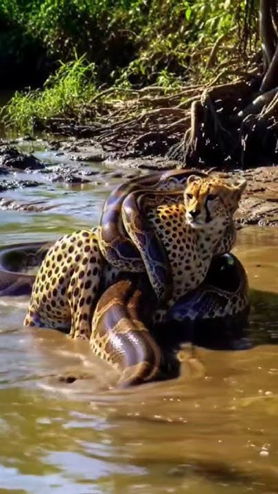 A cheetah does not move when it's wrapped around Python tightly # ...