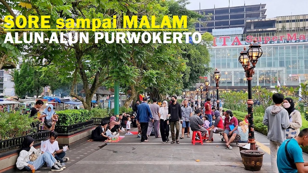 Walking Around Purwokerto City Square ‼ Alun alun kota Purwokerto ...