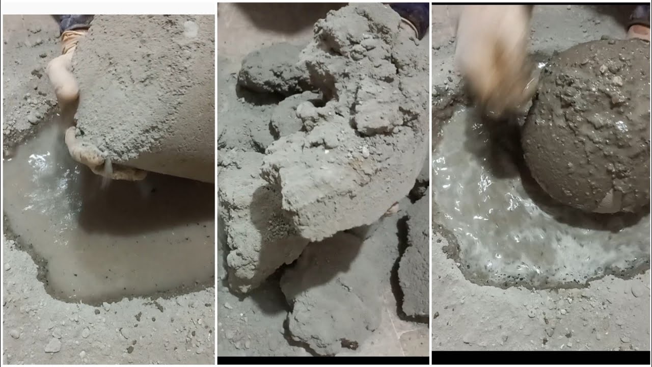 crunchy crispy chunks and shapes dry floor crumbling water gritty sand ...