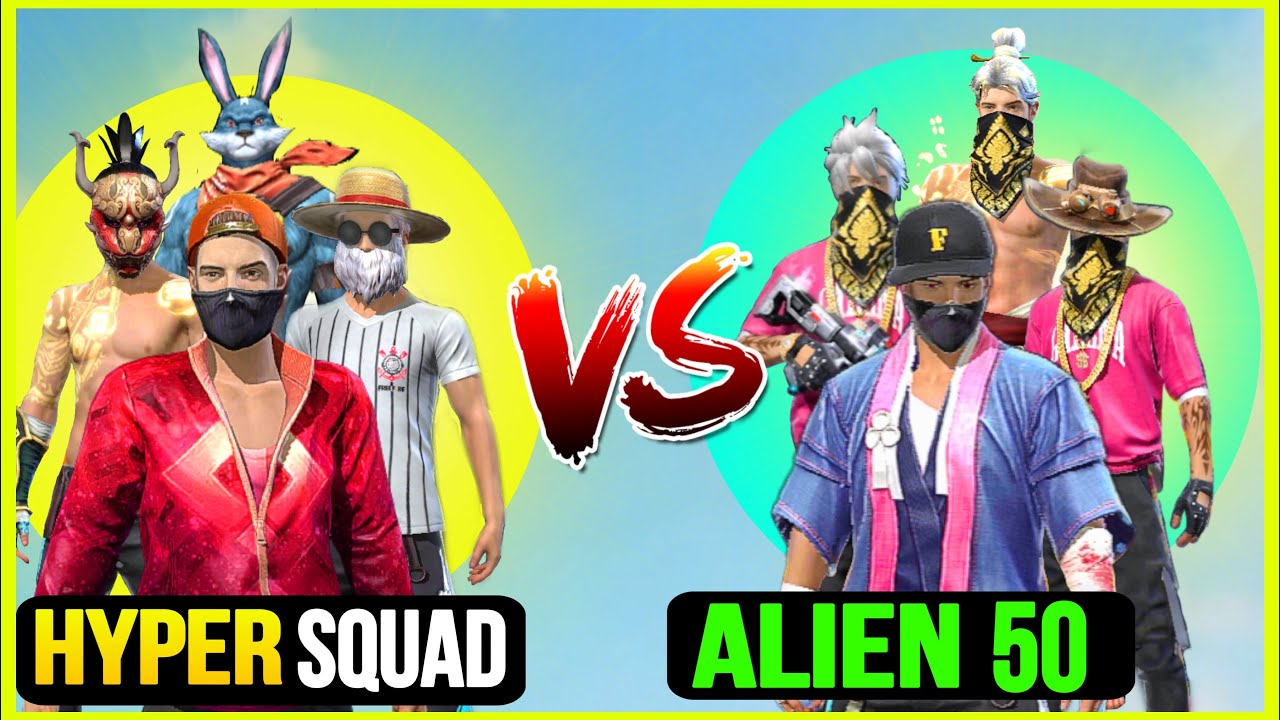 hyper squad vs alien 50 squad 😎 || hyper 69 || free fire max 4vs4 custom with best guild - YouTube