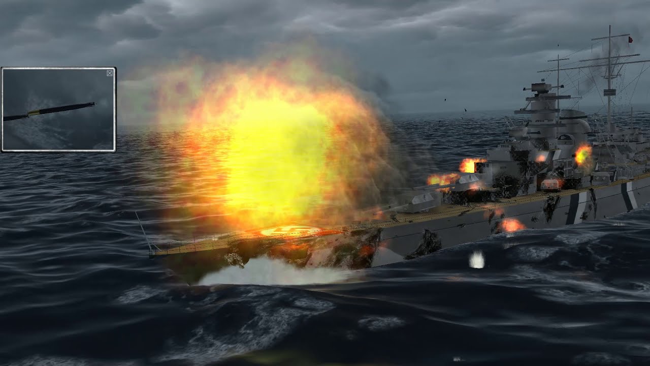 The Sinking Of The German Battleship Bismarck On GWX/SH3 - YouTube