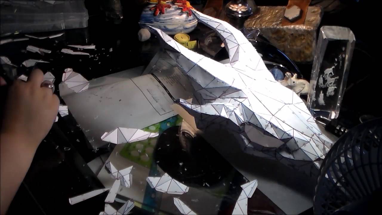 Skyrim Dragon Skull Pepakura | Speed Build - YouTube