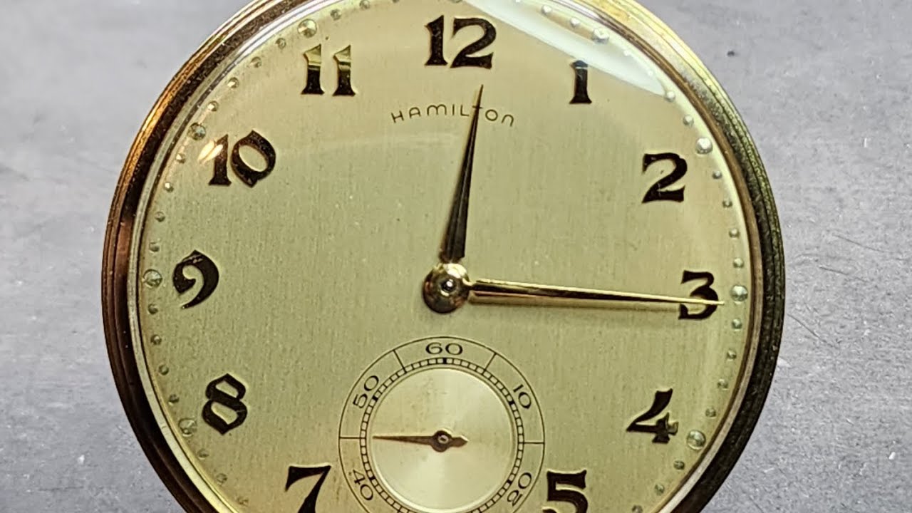 CN's 14k Gold Hamilton, cal. 921. Cleaned/serviced. - YouTube