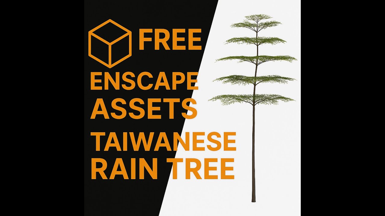 Free enscape assets taiwanese rain tree model - YouTube