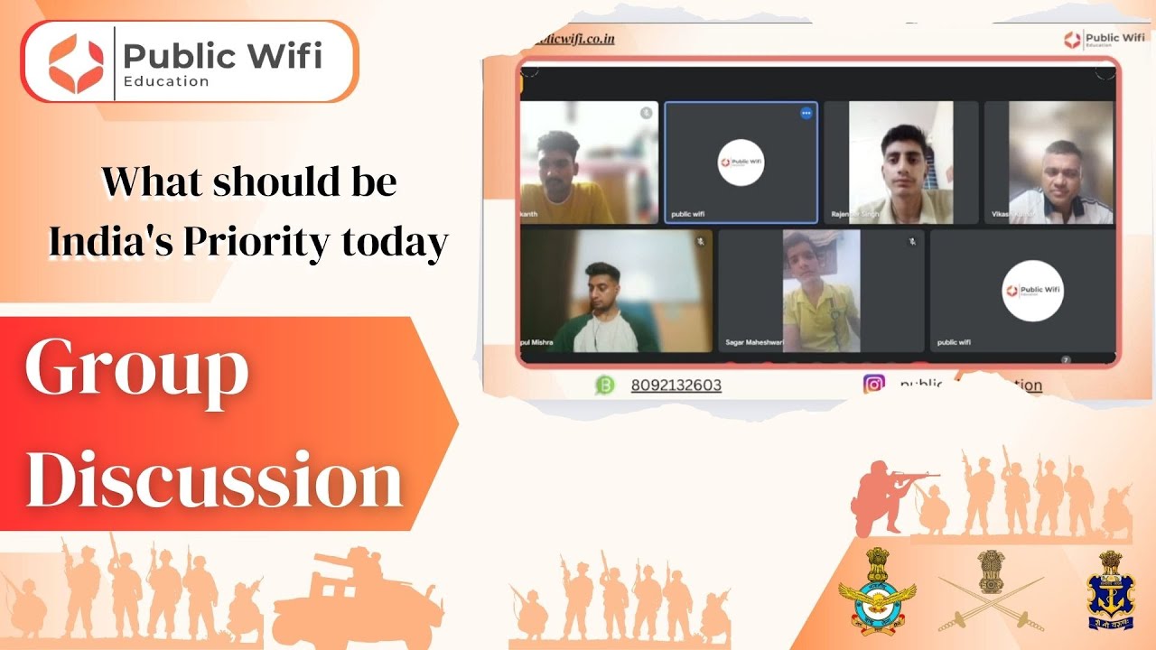 Group Discussion: India's Priority Today / Officers Arena / Public Wifi ...