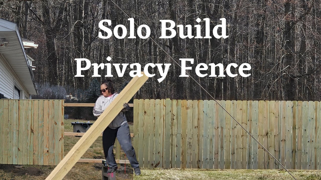 Solo Privacy Fence Install- DIY Save Thousands - YouTube