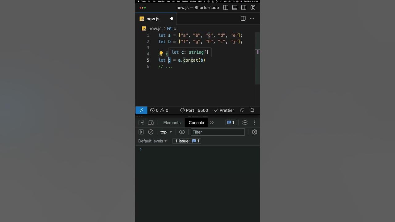 Merging Two Arrays In Javascript Youtube