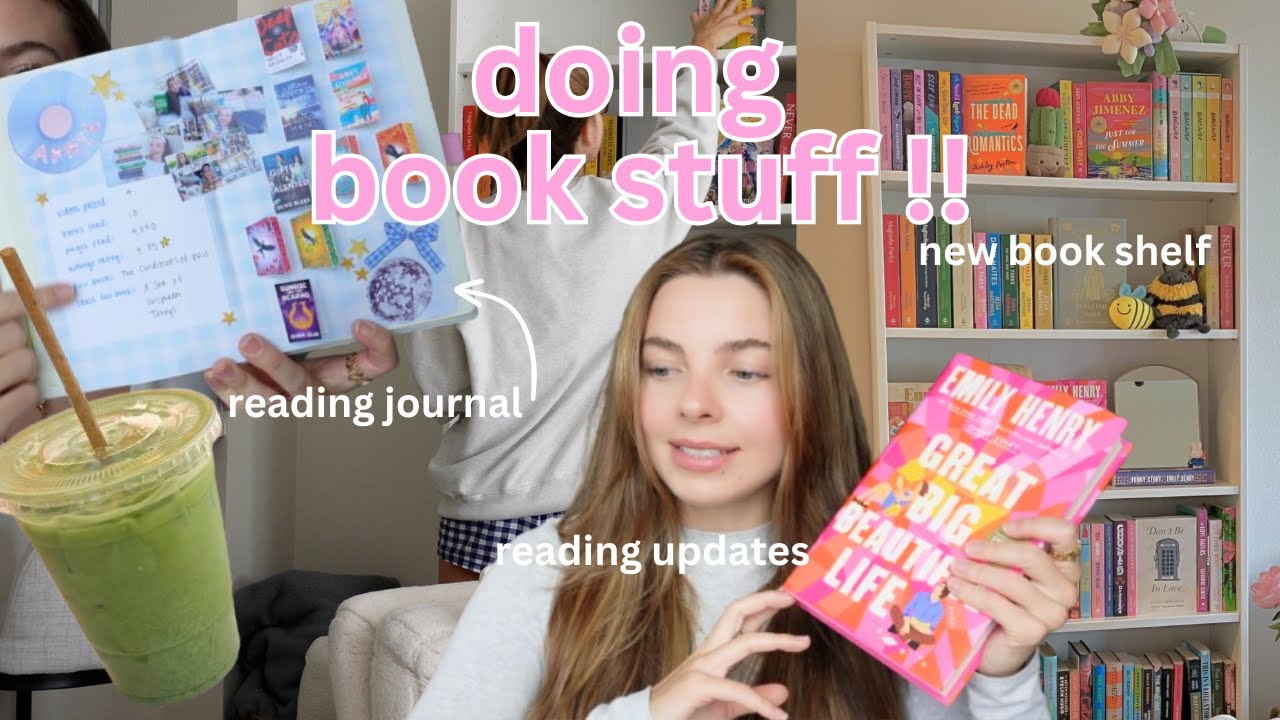 doing book stuff 📖🌸 (reorganizing my home library, reading journal ...
