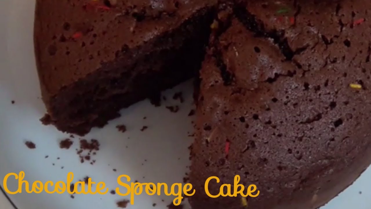 Choco Sponge Cake Recipe, Choc Sponge Cake, Soft Choco Sponge Cake ...