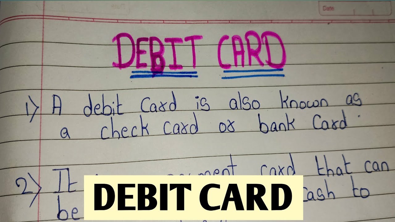 10 Lines on Debit Card// Essay on Debit Card in english// Few Sentences ...