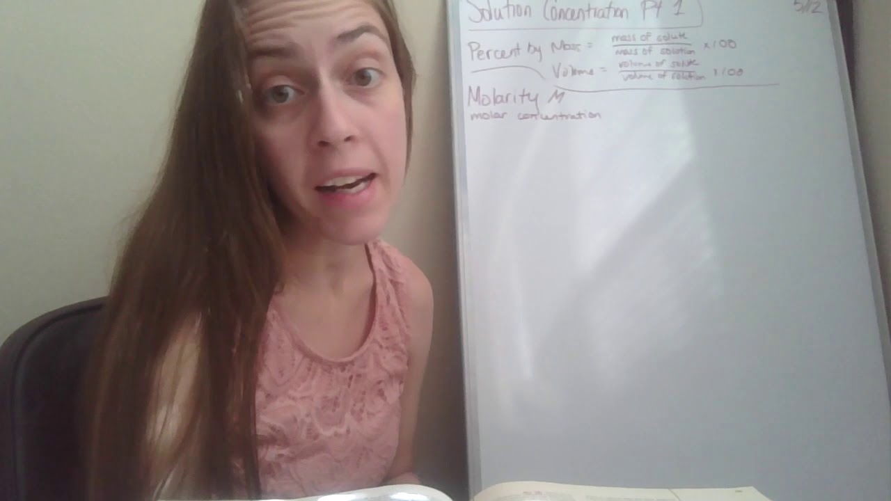 Solution Concentrations Pt 1 YouTube Solution Concentrations Pt 1 YouTube