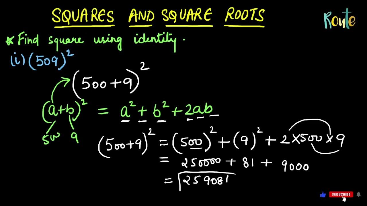 How to find square using identity? | Squares and Square roots - YouTube