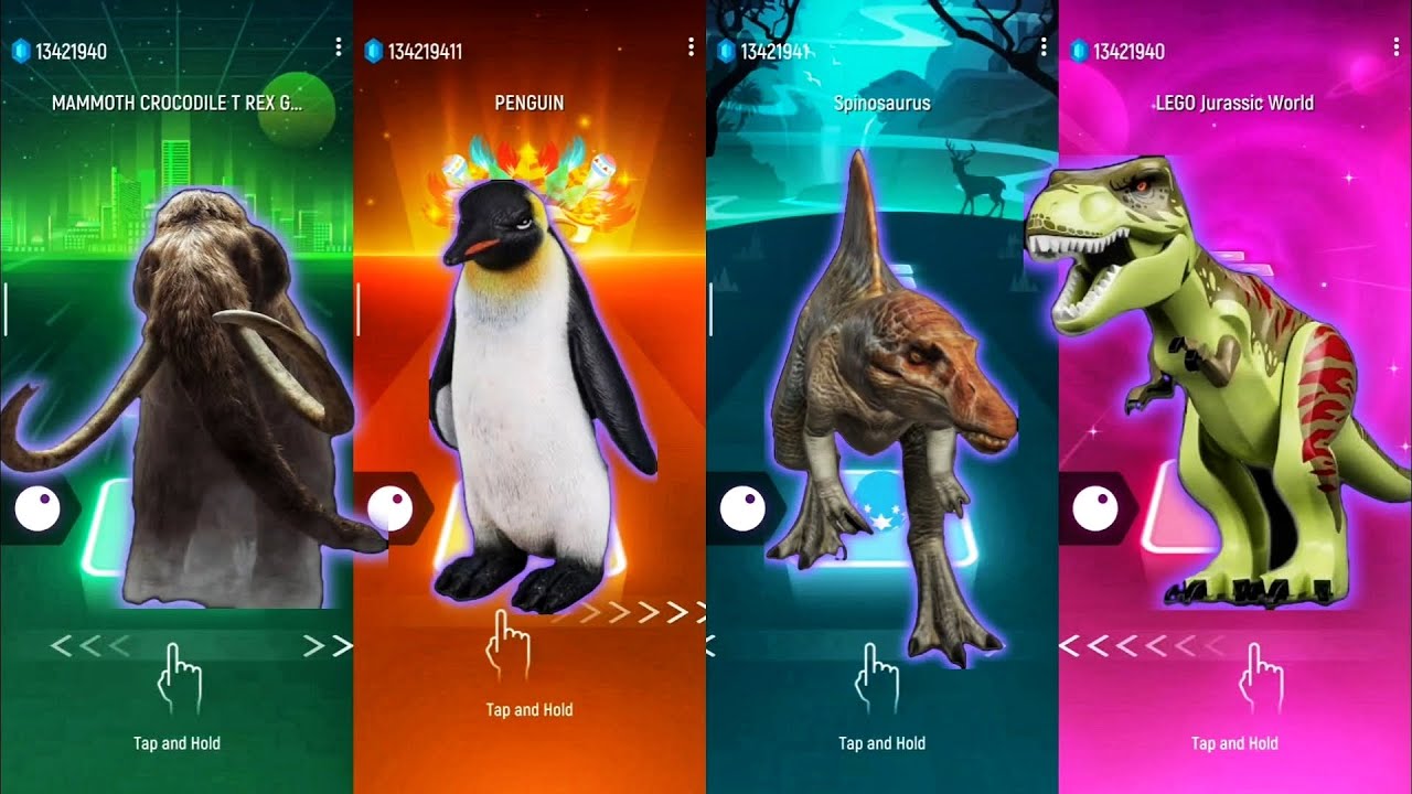 Brown Mammoth vs Penguin vs Spinosaurus vs Lego Jurassic World 💜 Who is ...
