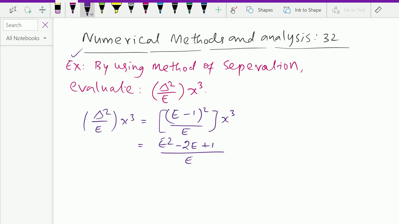 Numerical methods and analysis : - ( Separation of symbols ; Solving ...