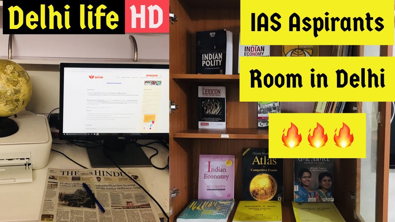 ROOM OF AN IAS ASPIRANT IN DELHI (VAJIRAM & RAVI STUDENT) A MUST WATCH ...